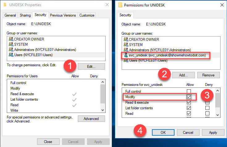 Citrix Unidesk File Share Configuration Instructions