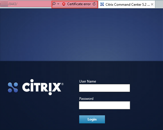 Citrix Command Center Install a Digital Certificate