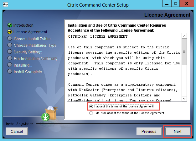 Installing Citrix Command Center step-by-step guide