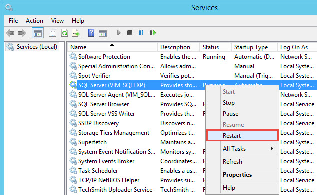 VMware vCenter SQL Express upgrade step-by-step guide
