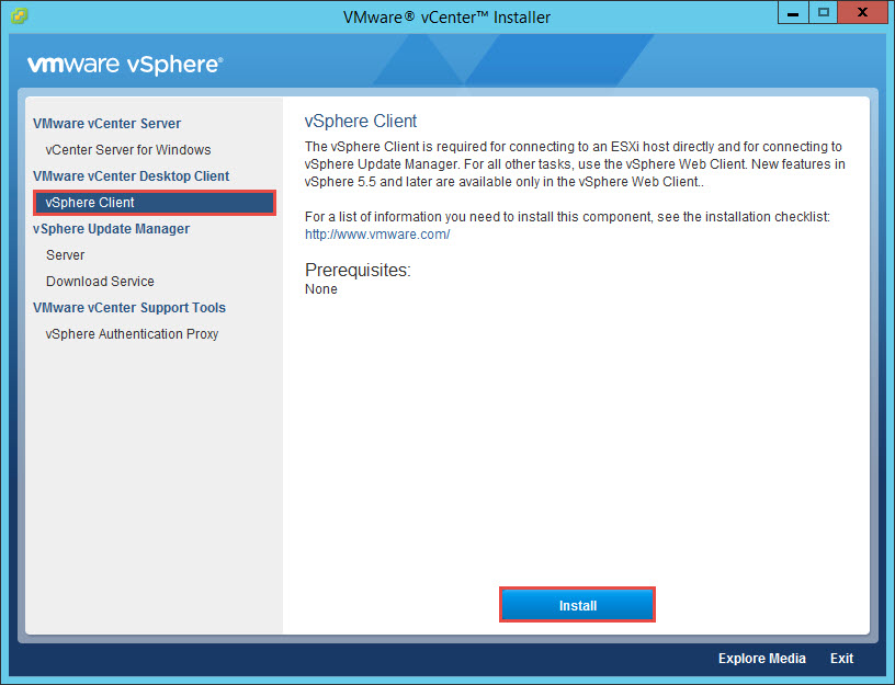 How to install the VMware vSphere 6 Windows client